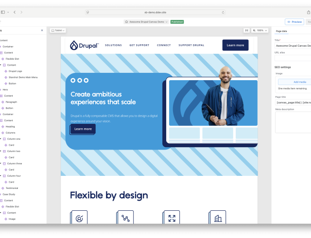 Drupal Canvas: Görsel ve Modüler Sayfa Oluşturucu